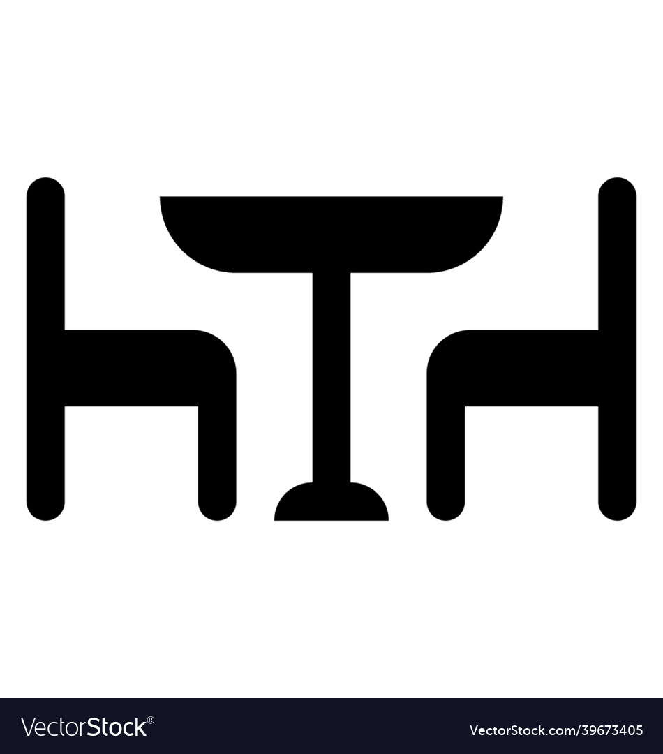 Dining table Royalty Free Vector Image - VectorStock