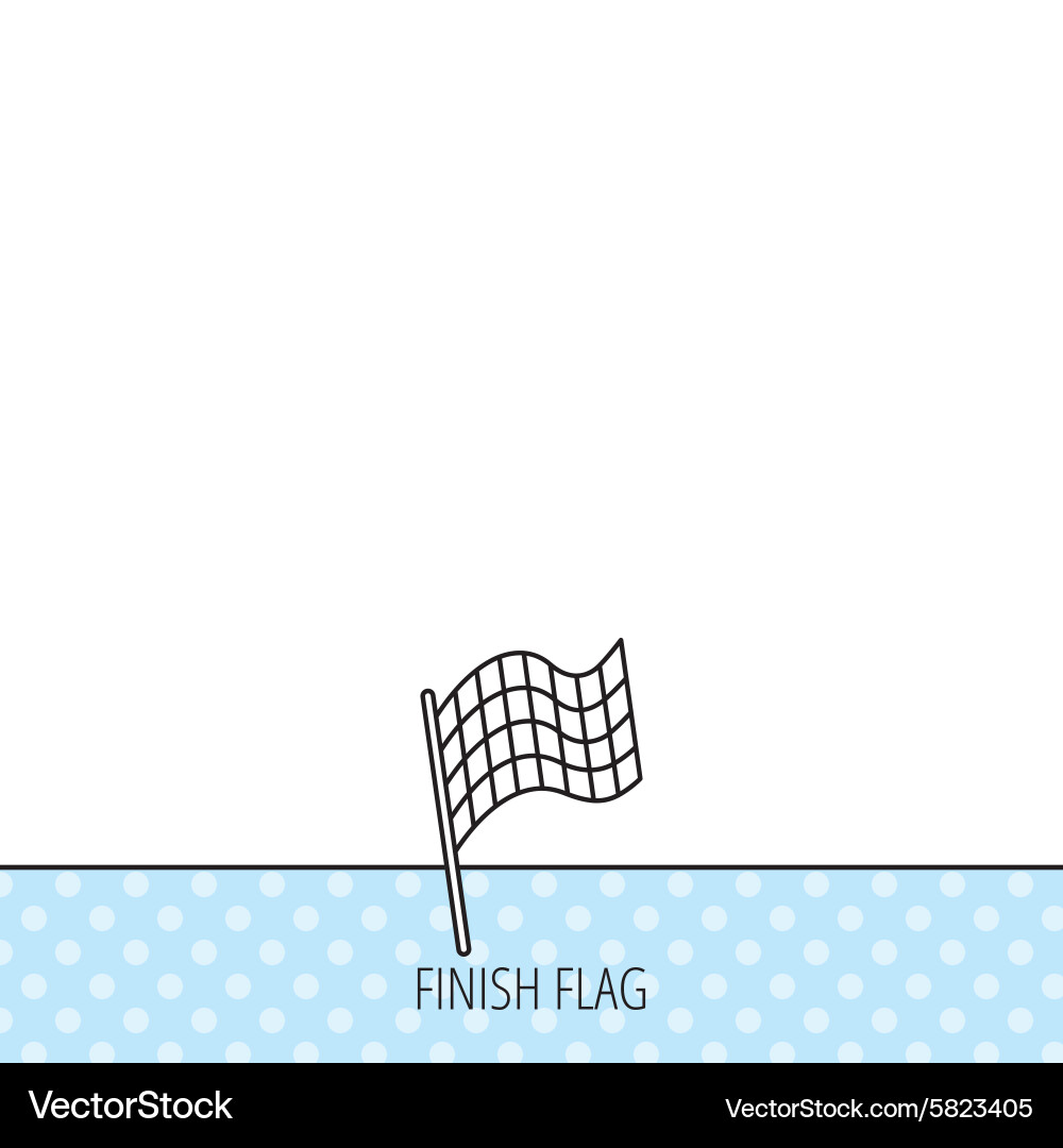 Finish flag icon start race sign Royalty Free Vector Image