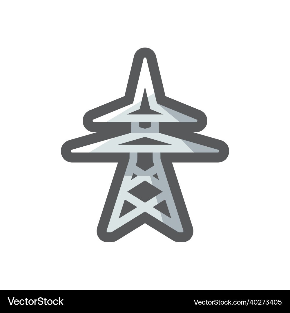 High voltage power lines icon cartoon Royalty Free Vector