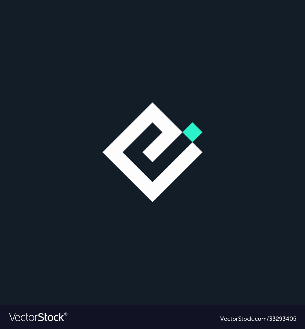 Initial logo ej geometric monogram Royalty Free Vector Image