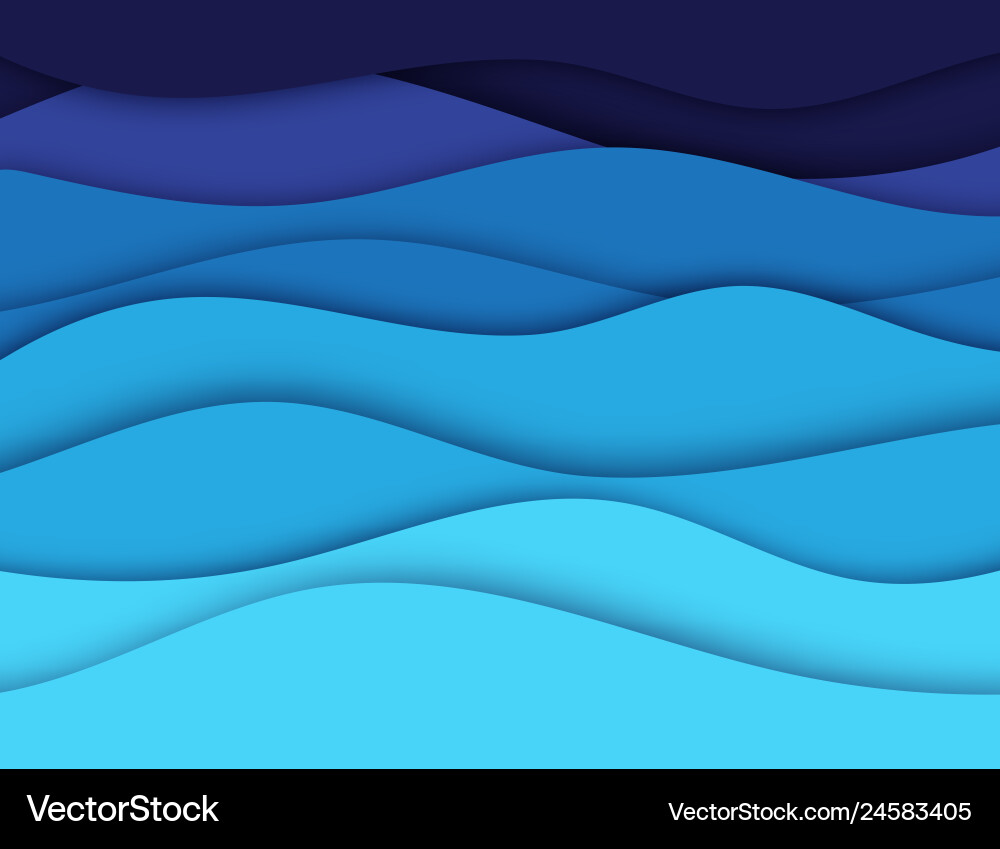 Layered paper cut shapes 3d abstract background Vector Image