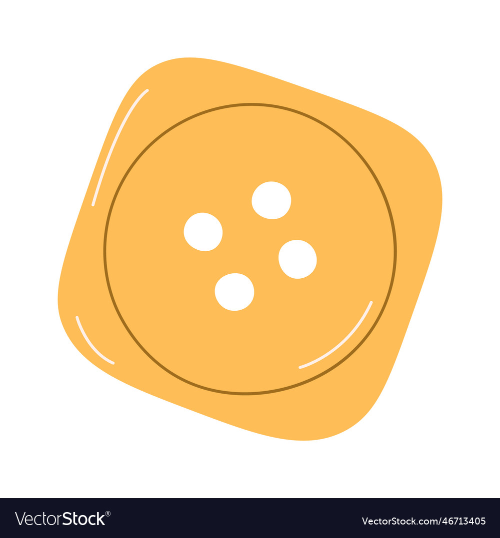 Square clothes button Royalty Free Vector Image