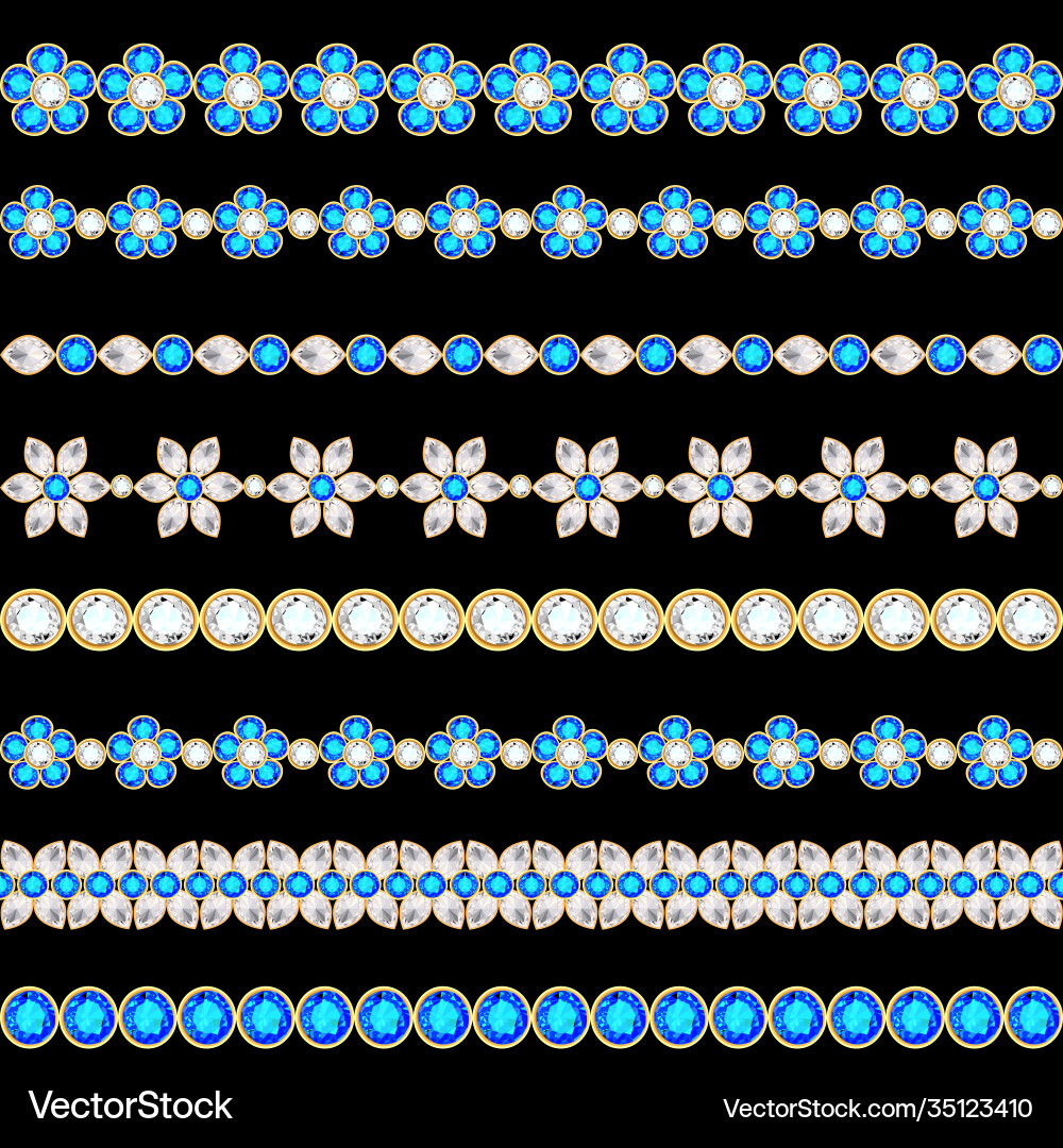 A jewelry seamless pattern with precious stones Vector Image