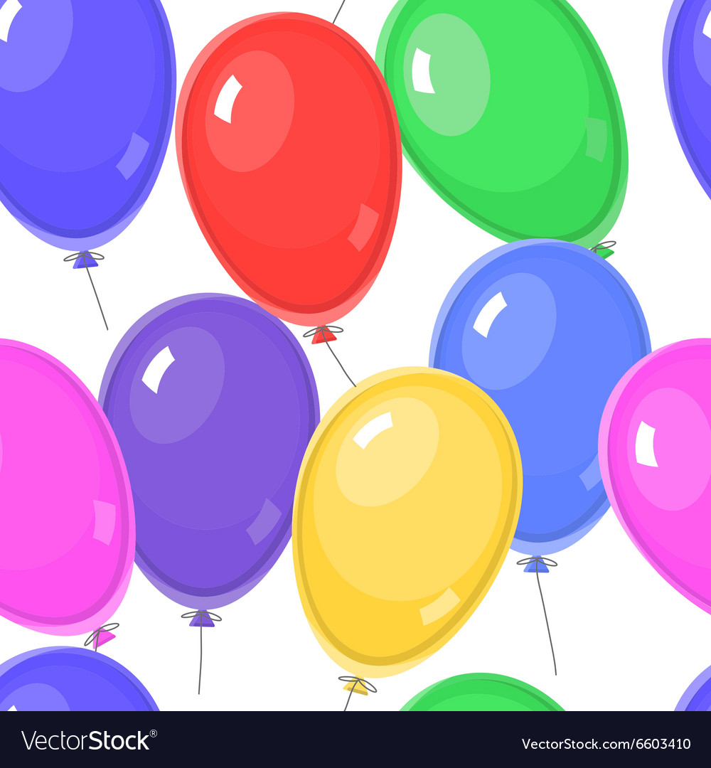 Balloon seamless pattern Royalty Free Vector Image