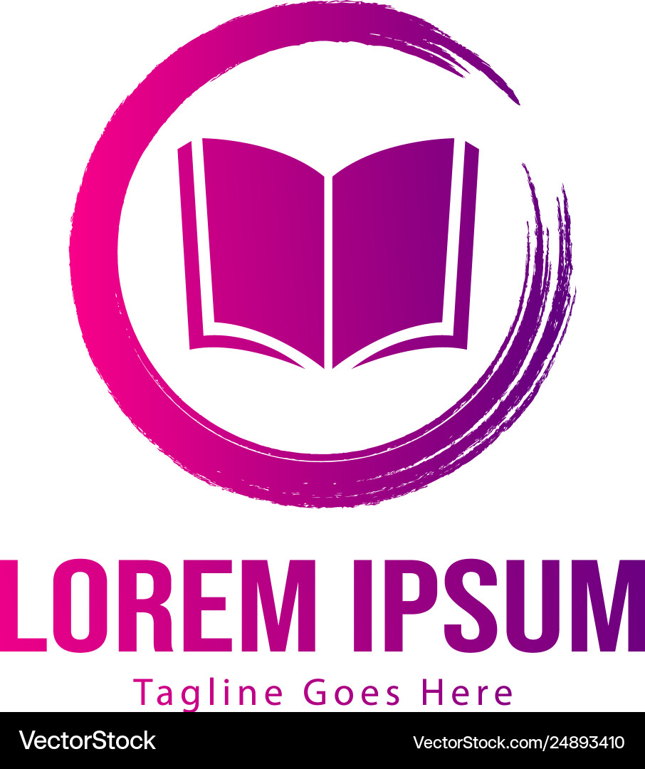 Book logo template design minimalist logo Vector Image