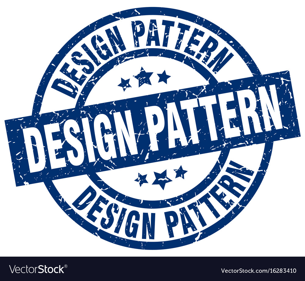 Design pattern blue round grunge stamp Royalty Free Vector