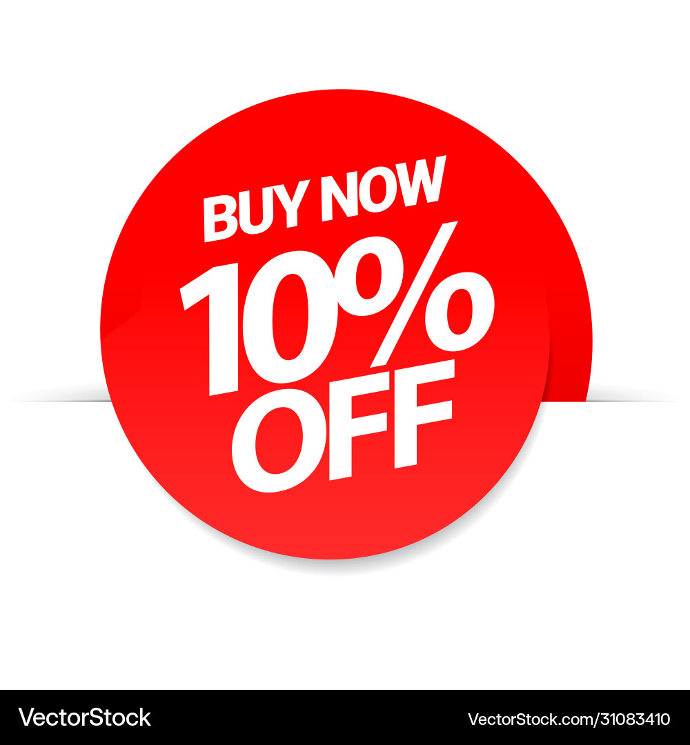 Discount with price is 10 Royalty Free Vector Image
