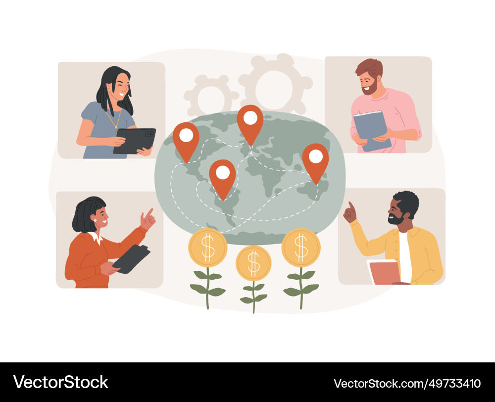 International business isolated concept Royalty Free Vector