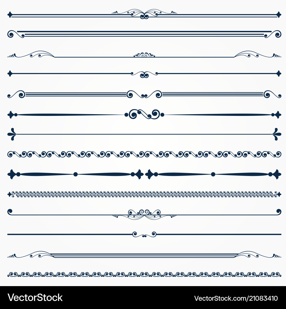 Line of vintage Royalty Free Vector Image - VectorStock