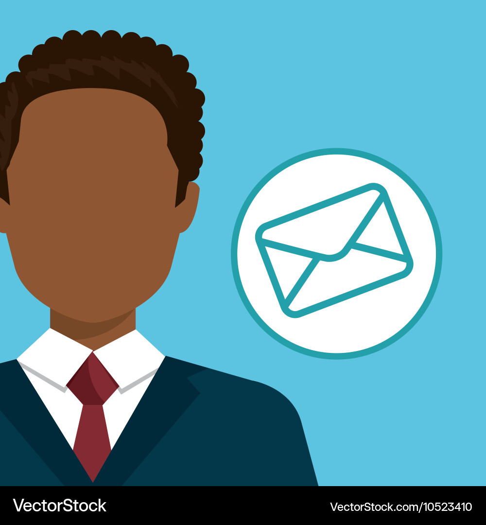 Man adult envelope icon Royalty Free Vector Image