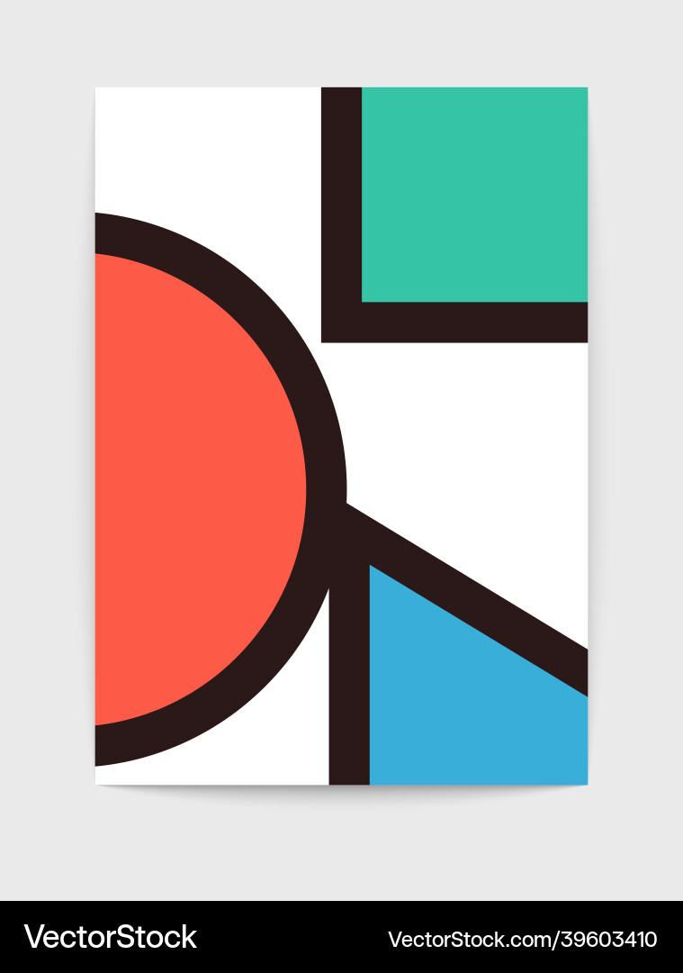 Minimal geometric poster abstract Royalty Free Vector Image