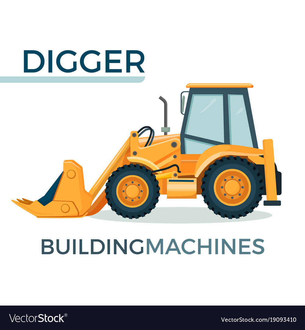 Modern solid building machine digger with spacious