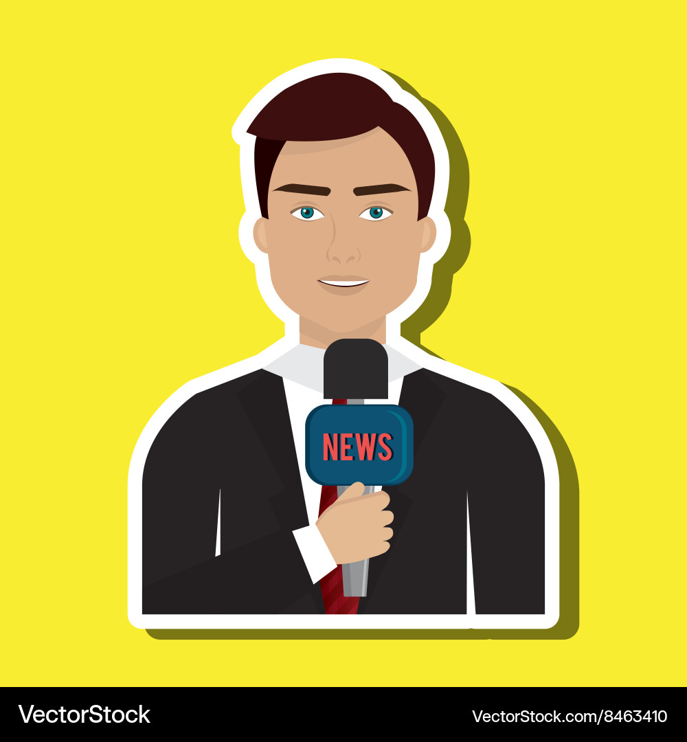 News reporter design Royalty Free Vector Image