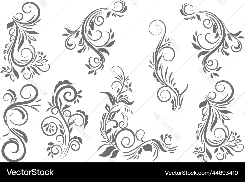 Ornate damask flower ornament Royalty Free Vector Image