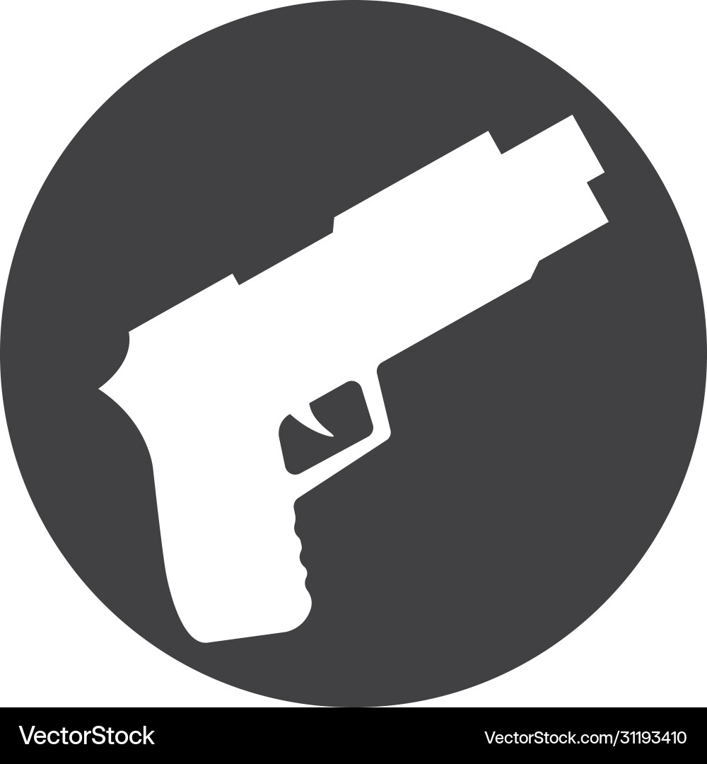 Pistol gun handgun icon Royalty Free Vector Image