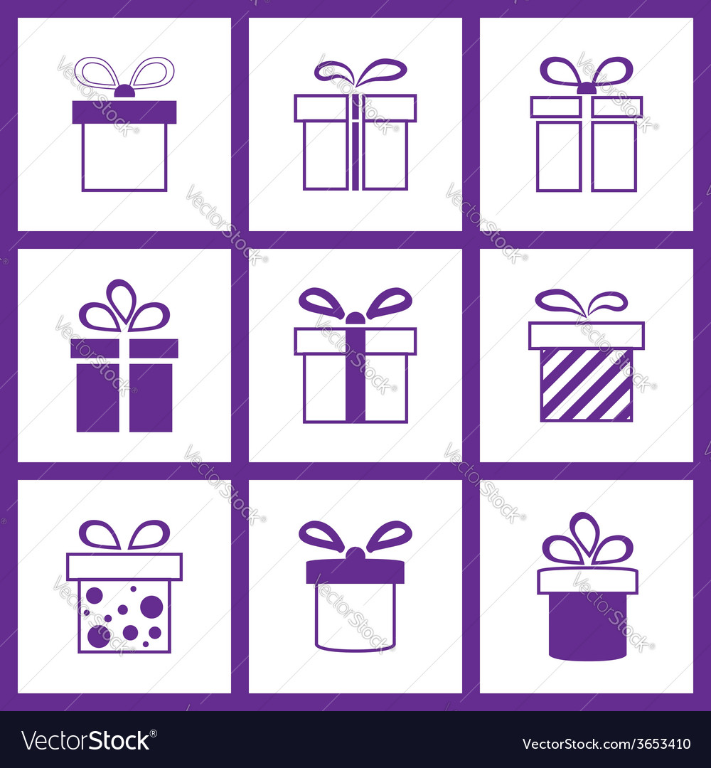 Present boxes Royalty Free Vector Image - VectorStock