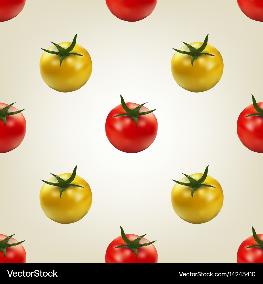 Seamless background of tomato Royalty Free Vector Image
