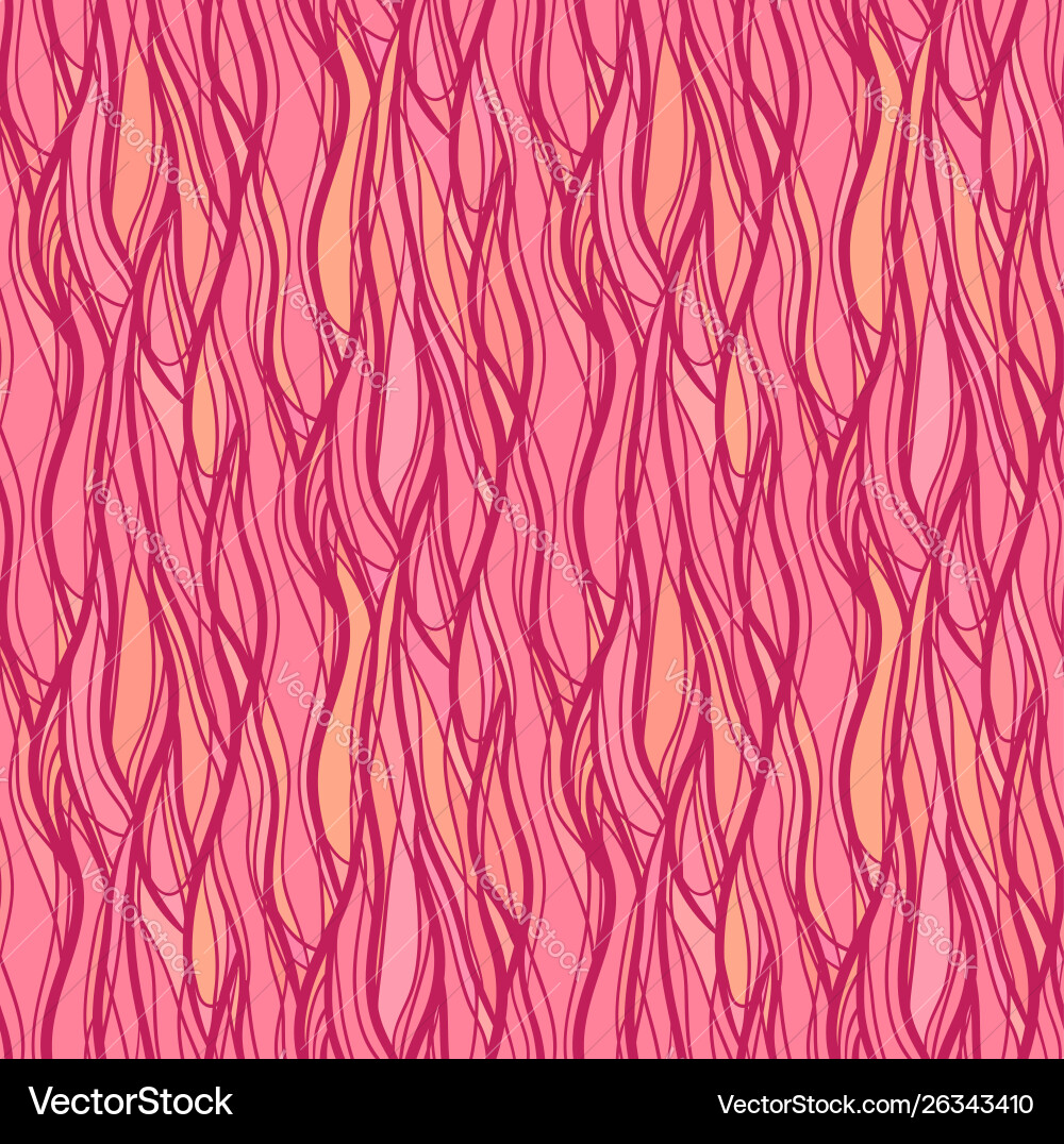 Seamless pink texture with intertwined wavy lines Vector Image