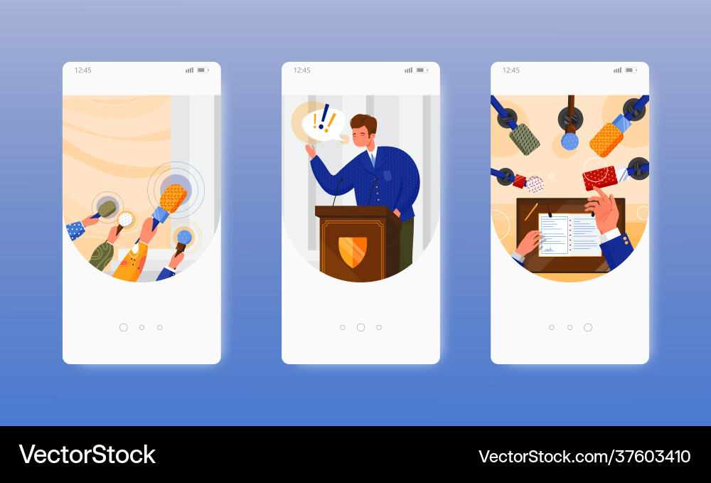Senator speech political debates conference Vector Image