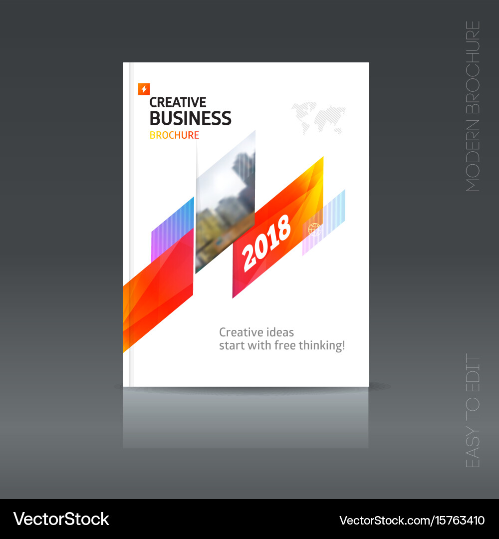 Simple style brochure flyer promotion Royalty Free Vector