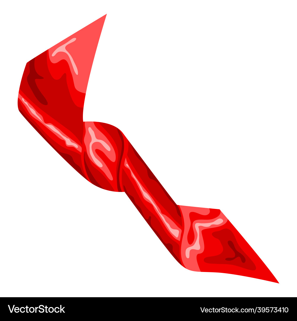Stylized of red ribbon image Royalty Free Vector Image