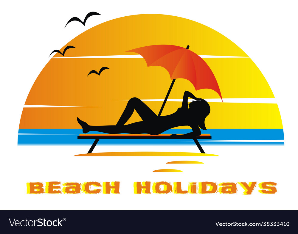 Sunbathing-sun Royalty Free Vector Image - VectorStock
