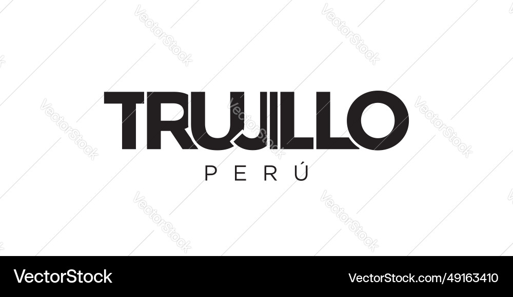 Trujillo in the peru emblem design features Vector Image