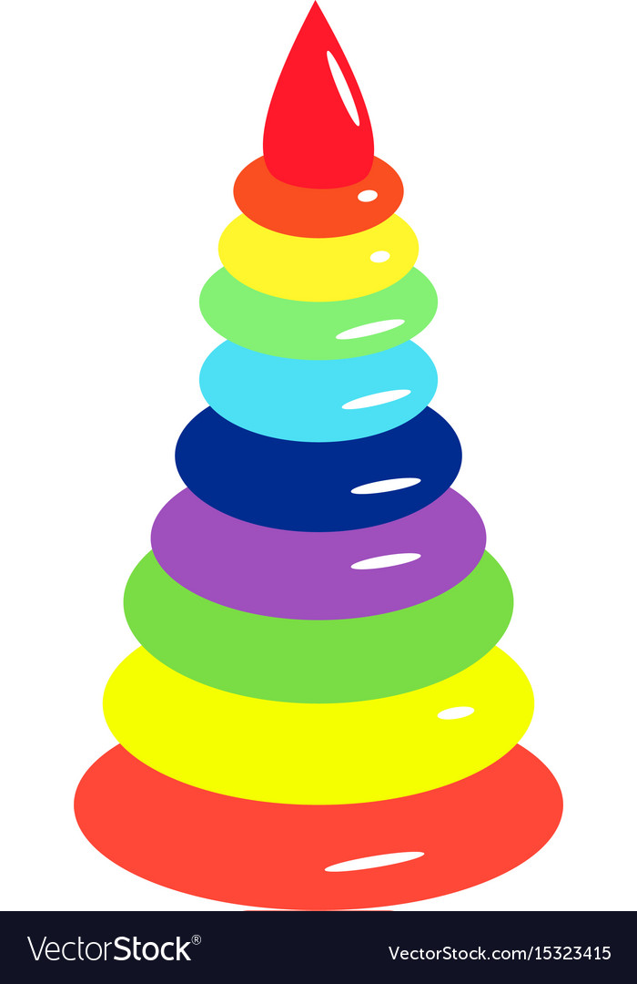 Isolated pyramid stack Royalty Free Vector Image