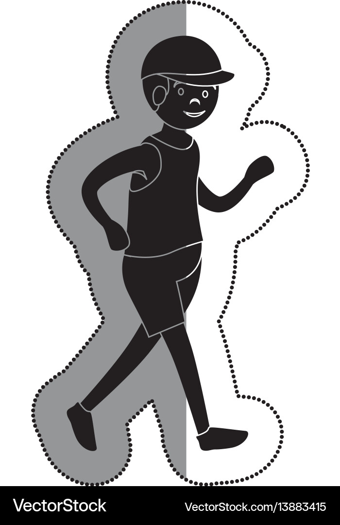 Man athlete running avatar character Royalty Free Vector