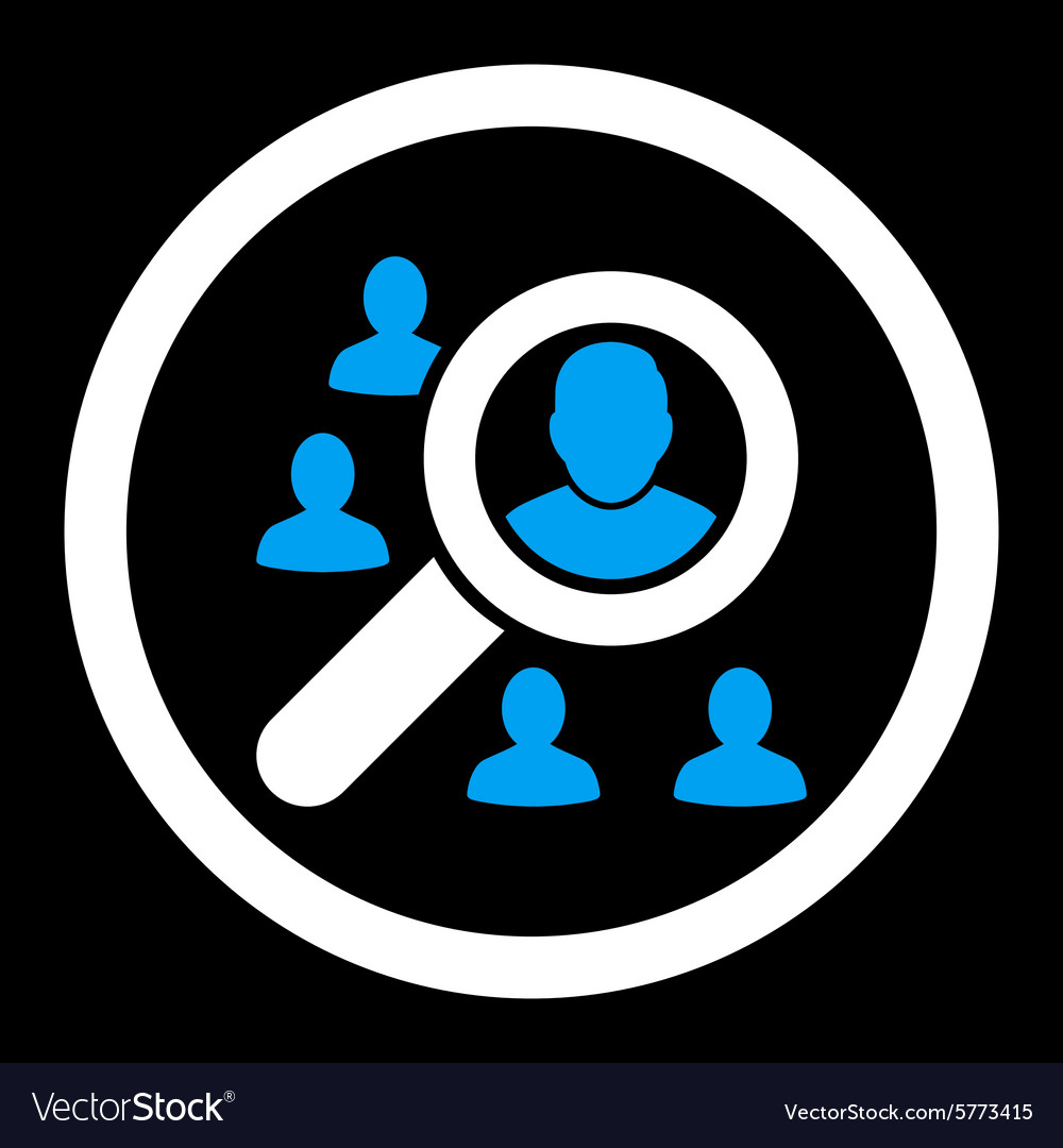 Marketing flat blue and white colors rounded Vector Image