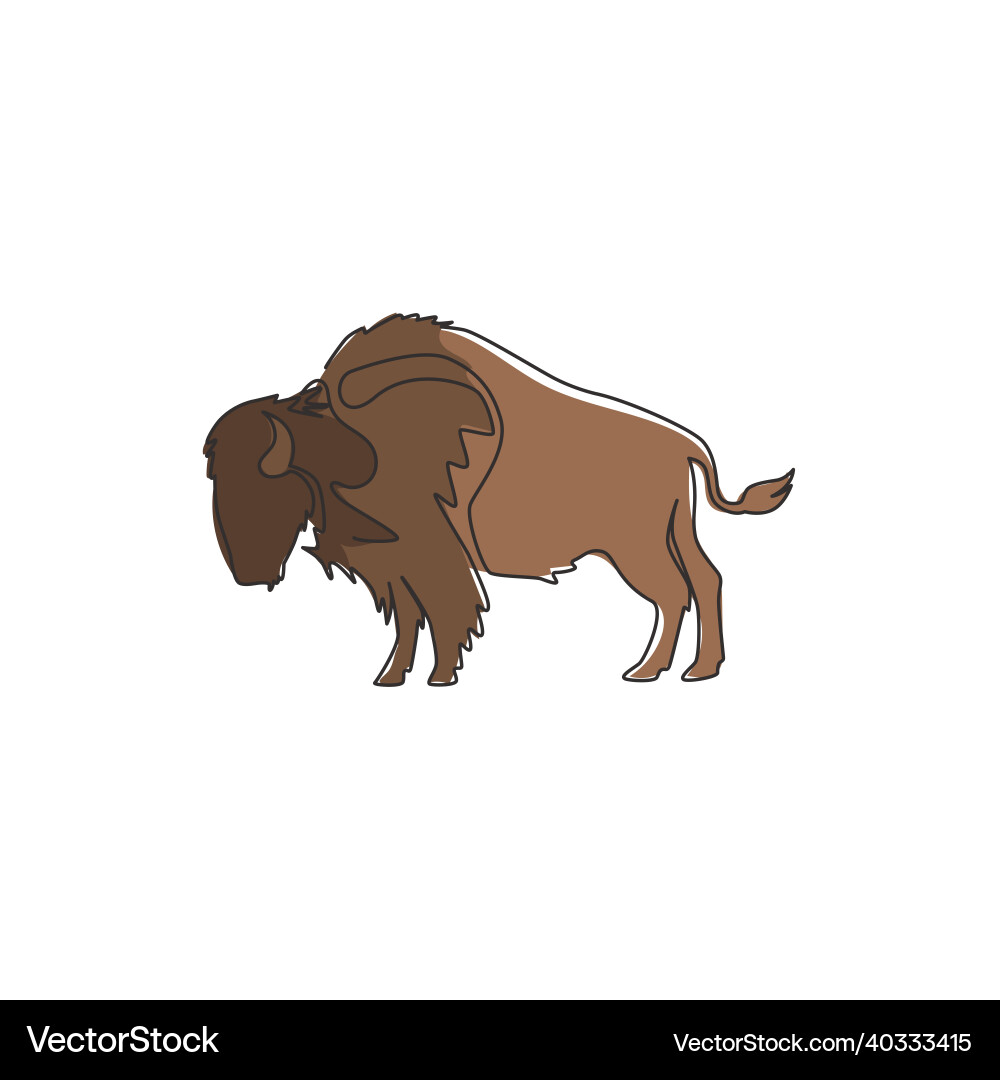 One continuous line drawing of strong north Vector Image