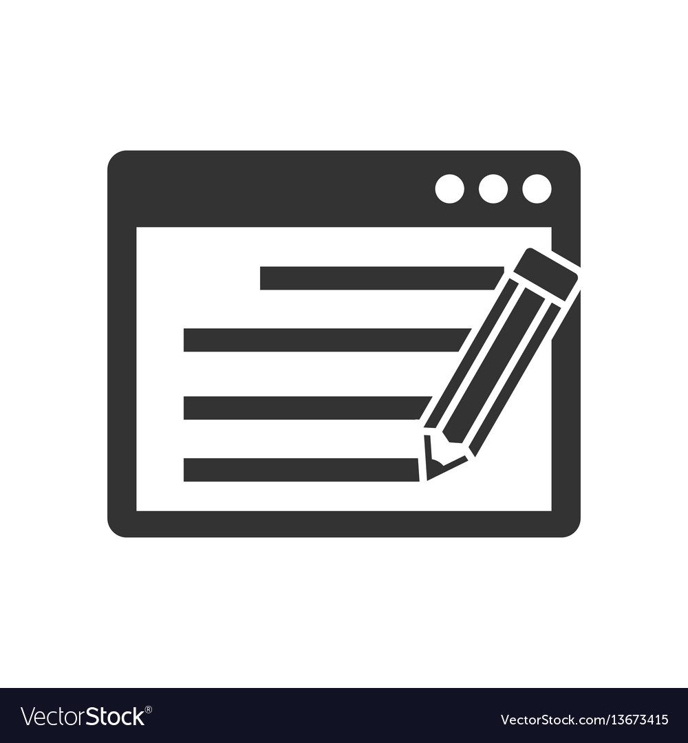 Seo copywriting icon Royalty Free Vector Image