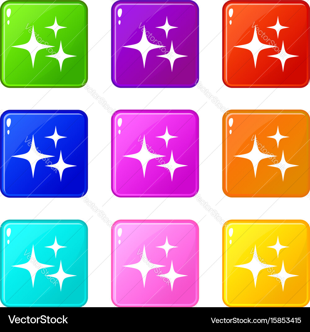 Stars icons 9 set Royalty Free Vector Image - VectorStock