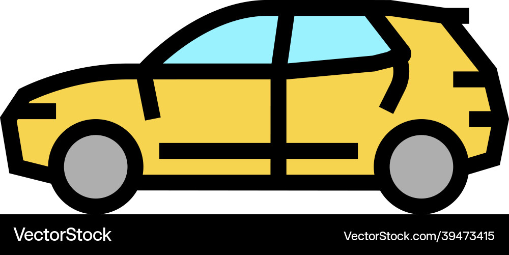 Suv car color icon Royalty Free Vector Image - VectorStock