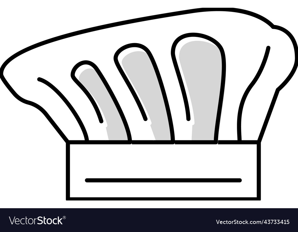 Toque hat cap color icon Royalty Free Vector Image