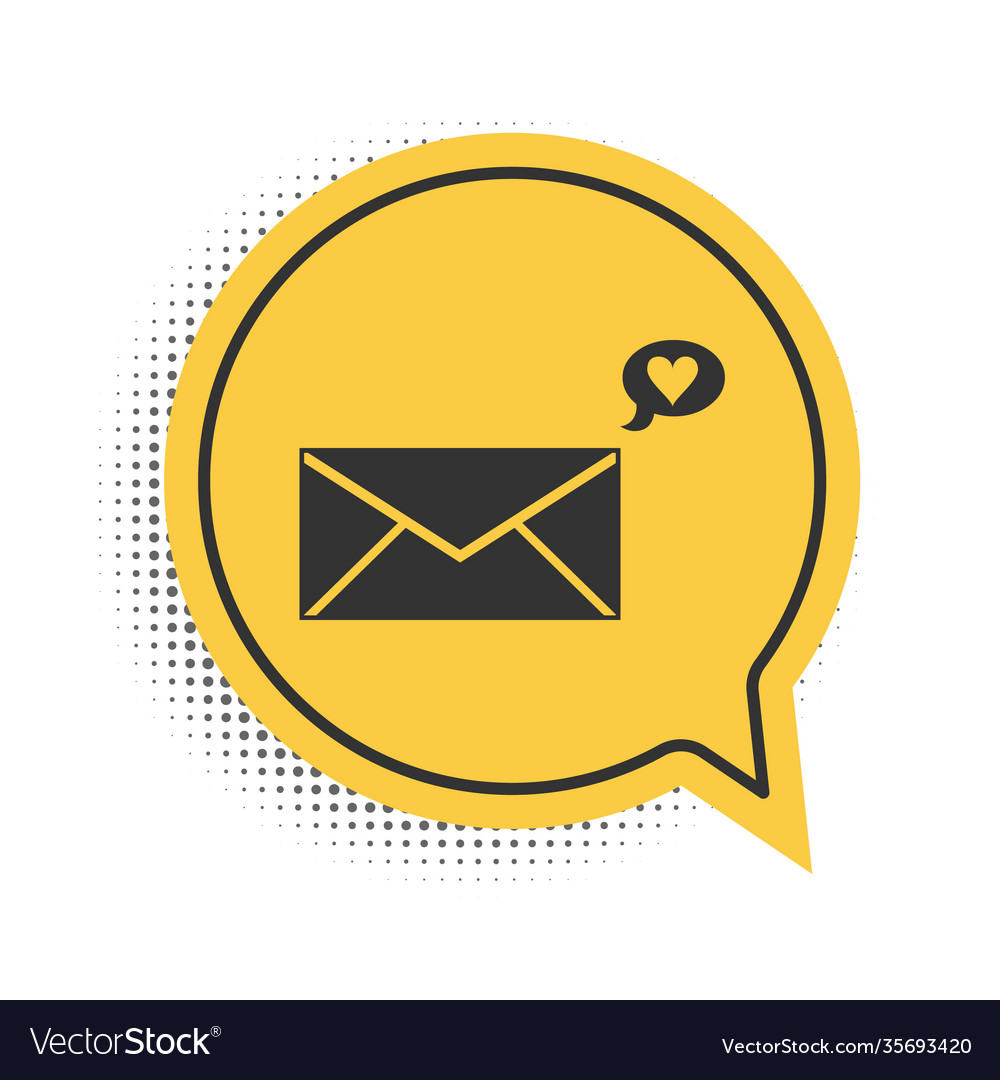 Black envelope with valentine heart icon isolated Vector Image Black envelope with valentine heart icon isolated Vector Image