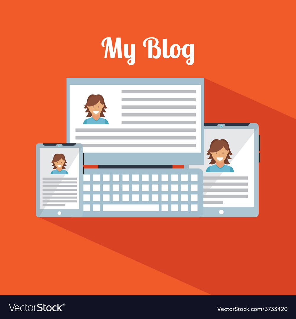 Blog template design Royalty Free Vector Image
