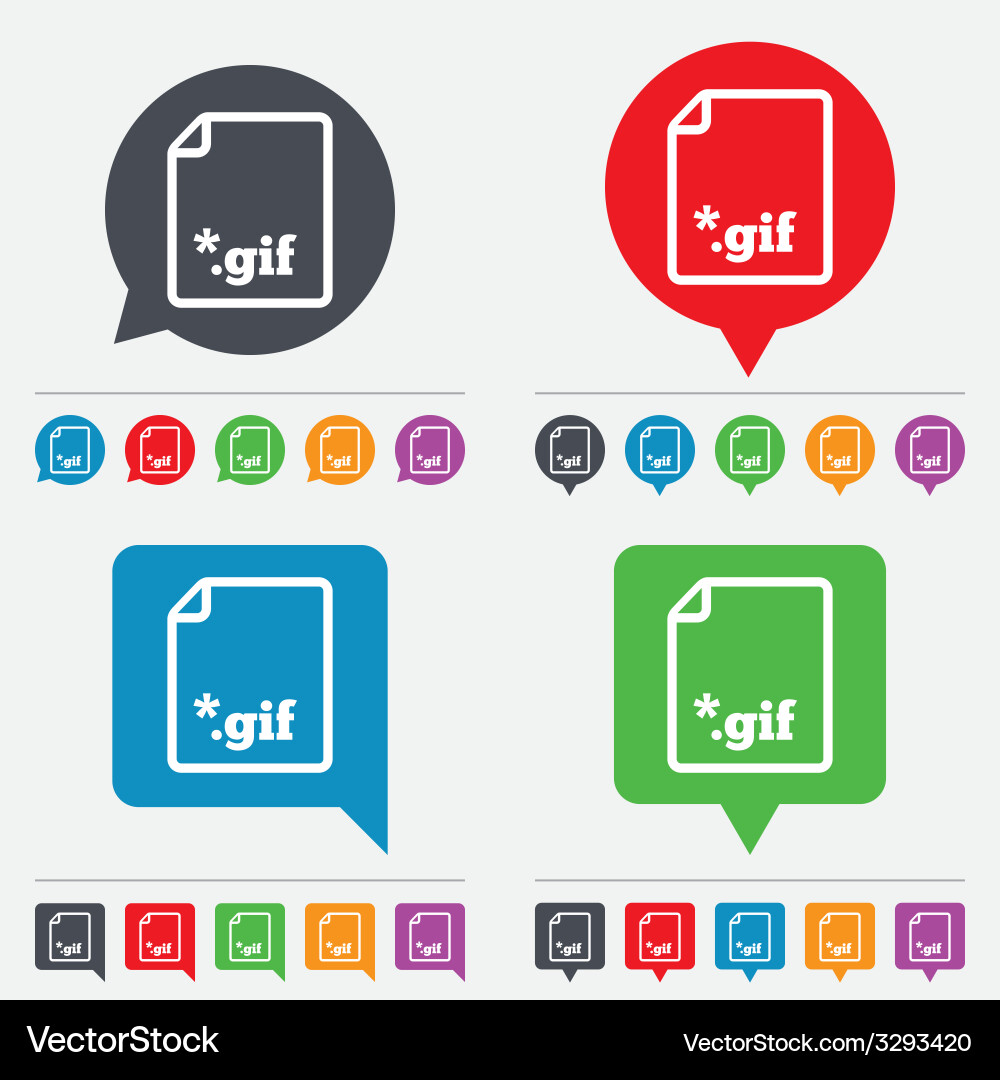 File gif sign icon download image Royalty Free Vector Image
