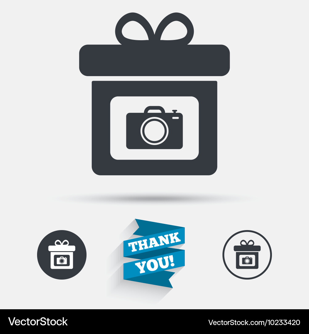 Gift box sign icon present symbol Royalty Free Vector Image