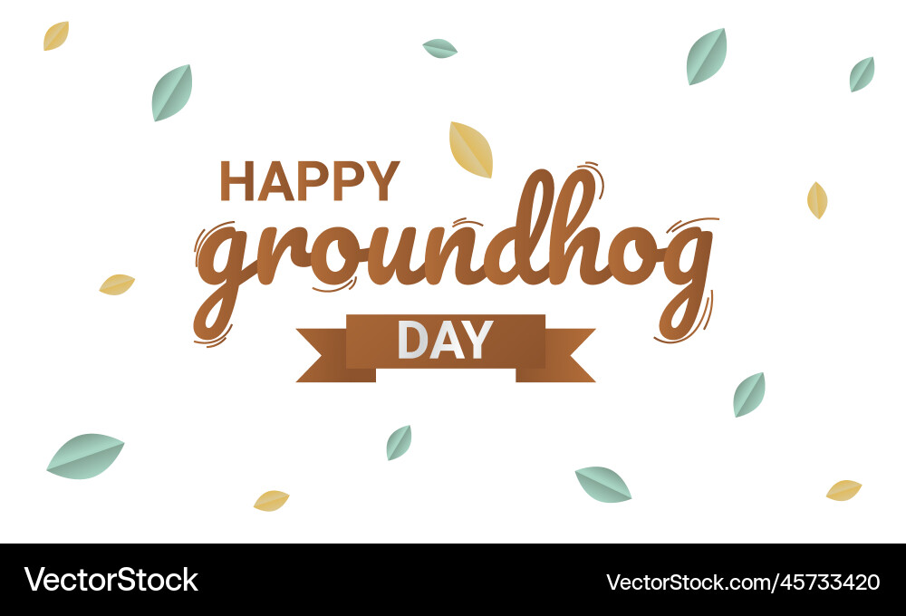 Happy groundhog day perfect for backgrounds Vector Image
