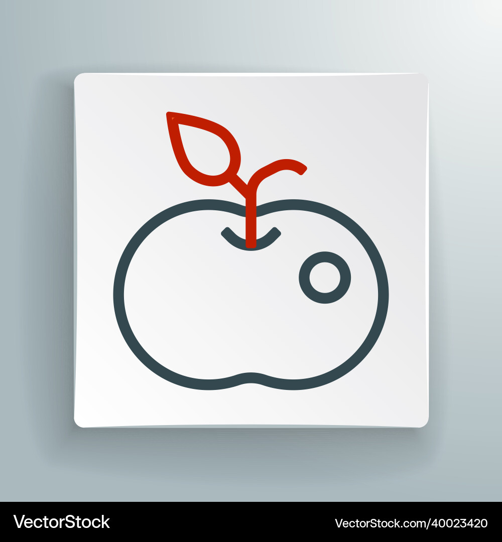 Line poison apple icon isolated on white Vector Image