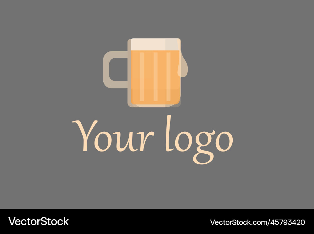 Logo for a beer company bar pub Royalty Free Vector Image