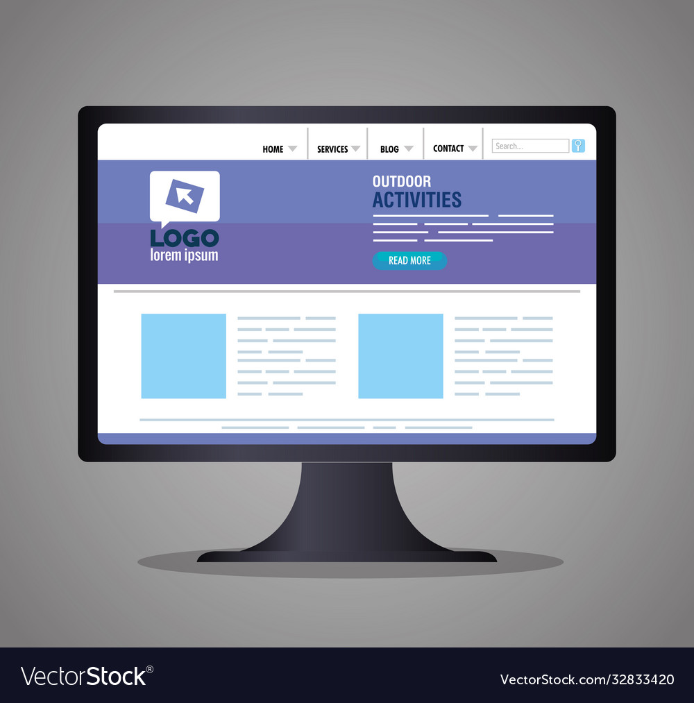 Mockup responsive web concept website development Vector Image