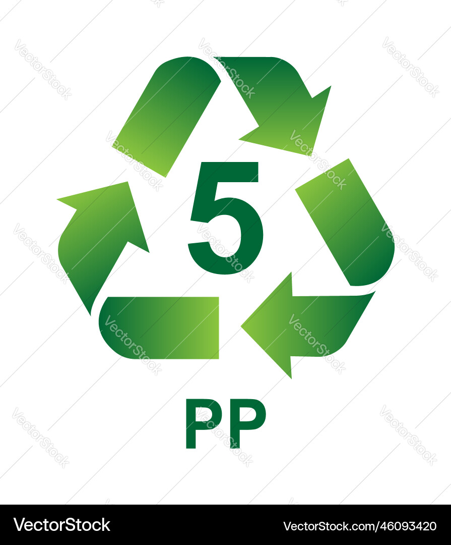 Recycling symbols for plastic icon pp Royalty Free Vector