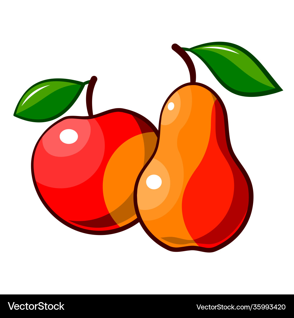 Red fruits on a white background Royalty Free Vector Image