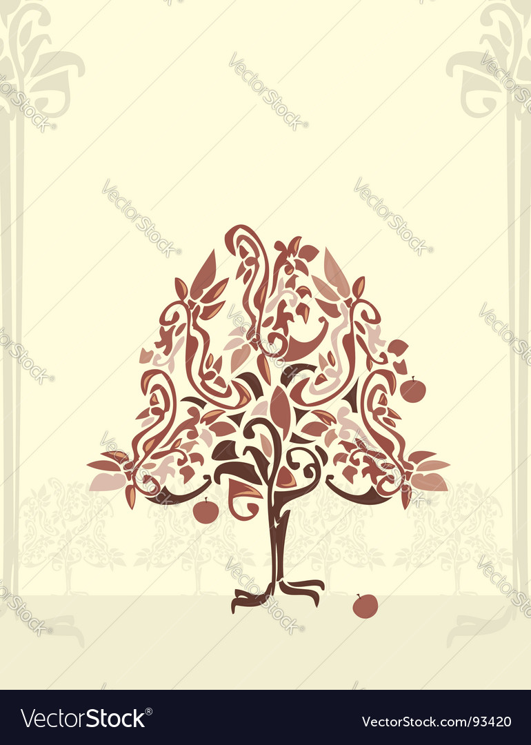 Red tree Royalty Free Vector Image - VectorStock