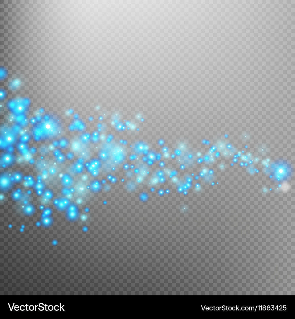 Blue glittering star dust trail EPS 10 Royalty Free Vector