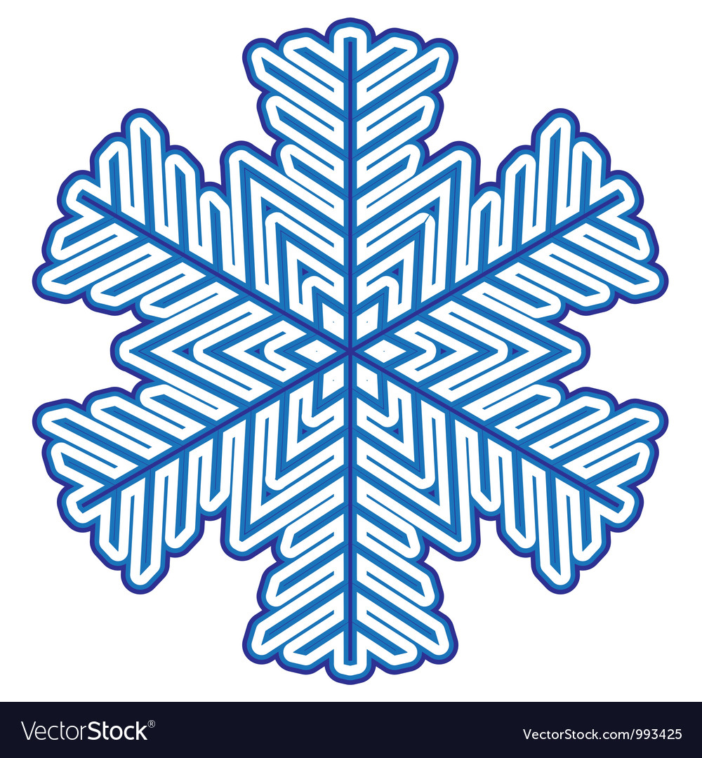 Decorative abstract snowflake Royalty Free Vector Image