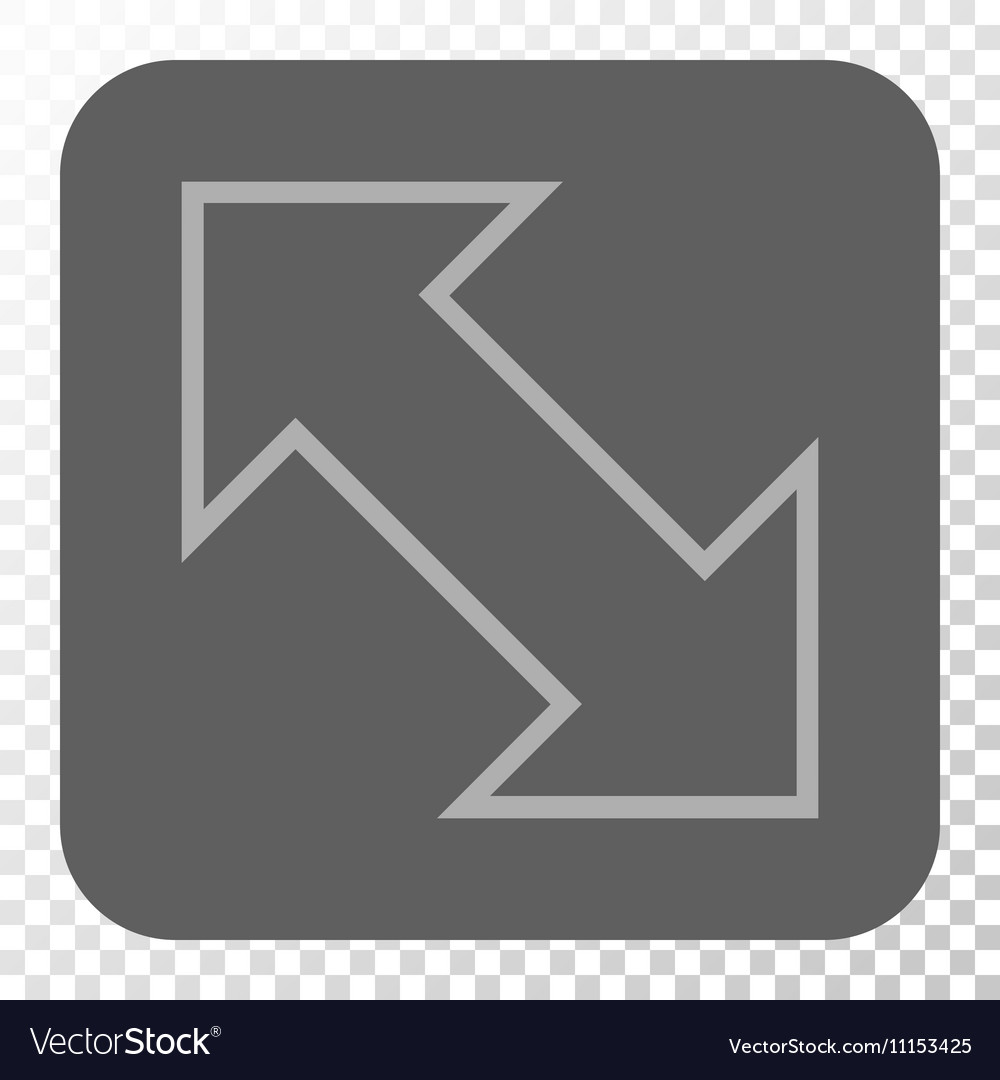Exchange diagonal rounded square button Royalty Free Vector