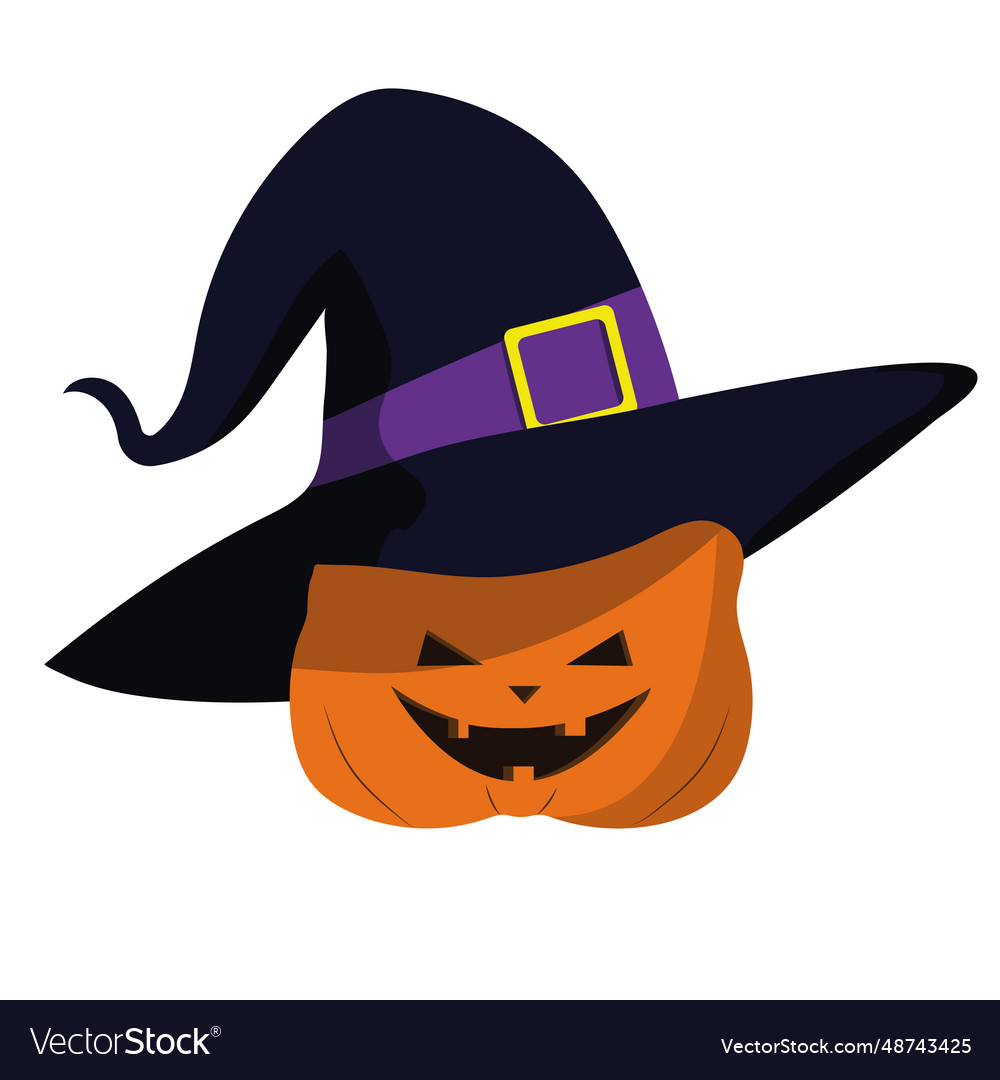 Halloween witch pumpkin Royalty Free Vector Image